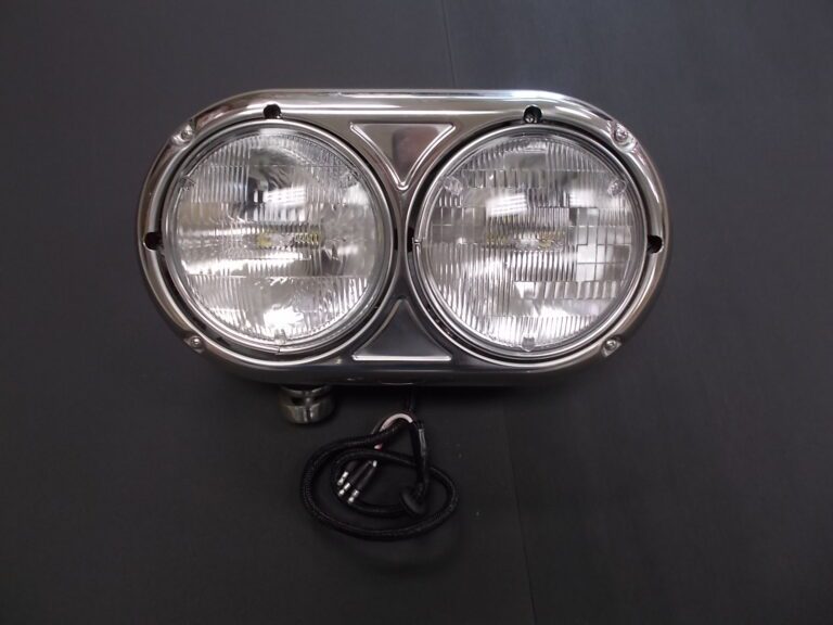 Dirks1686 - Dual Round Headlamp Assembly, Polished Aluminum Rear ...