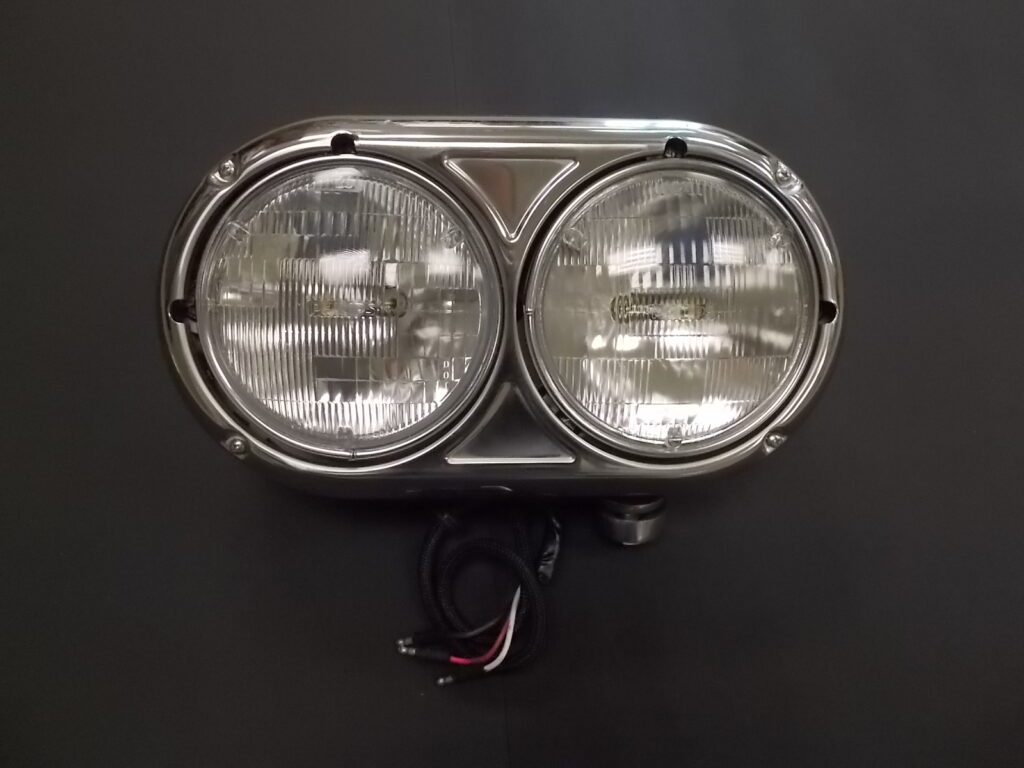 Dirks1687 - Dual Round Headlamp Assembly, Polished Aluminum Rear ...